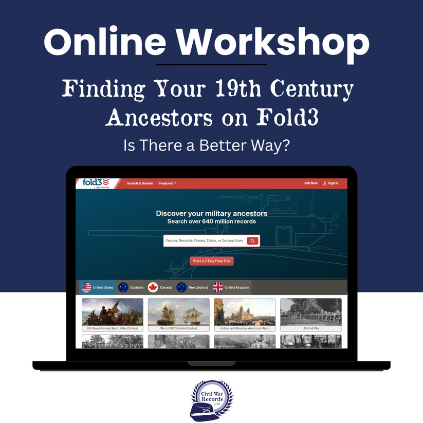 Fold3 Workshop--90 minute video – CivilWarRecords.com